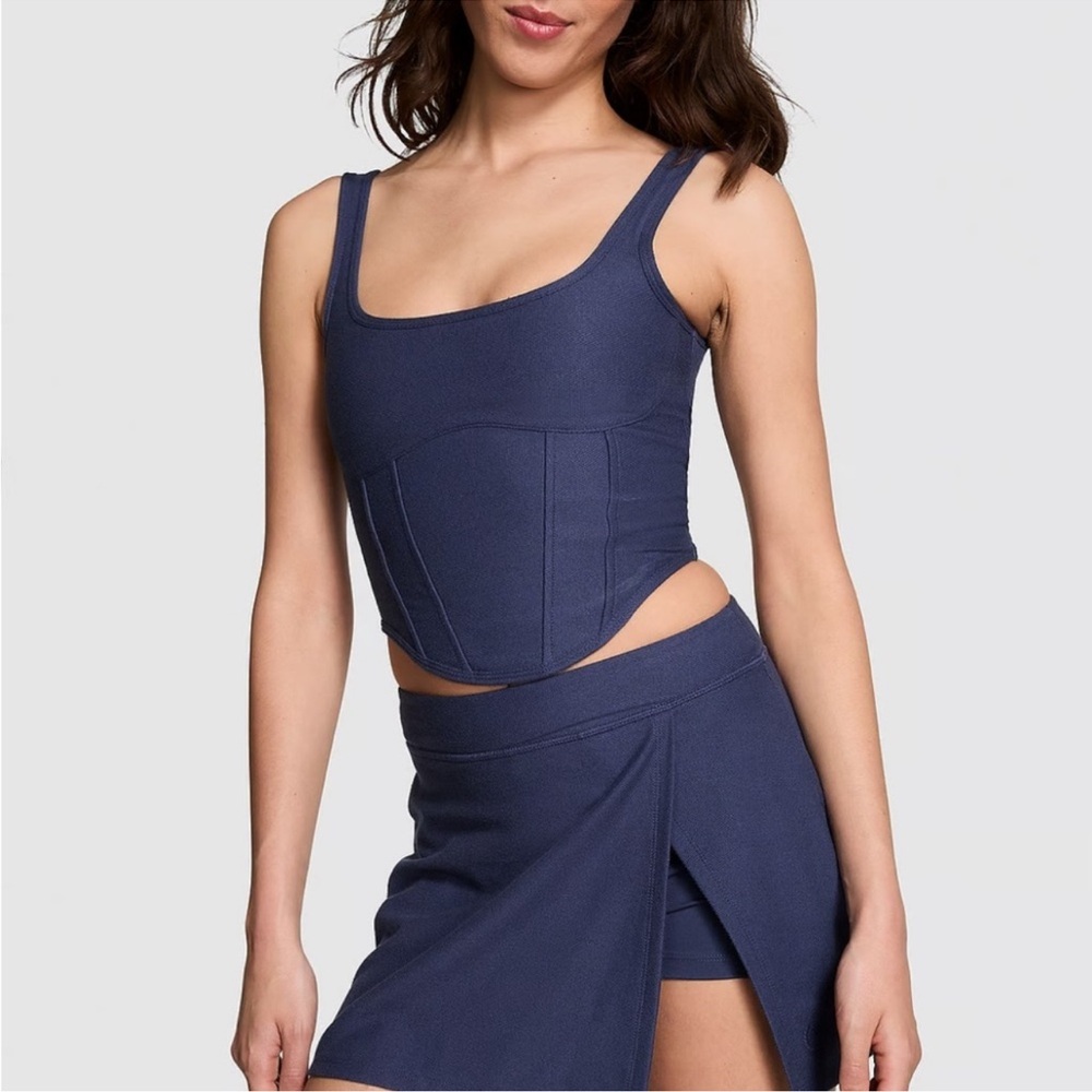 Victoria’s Secret The Cinched Pique’ Corset Navy Blue - Gem